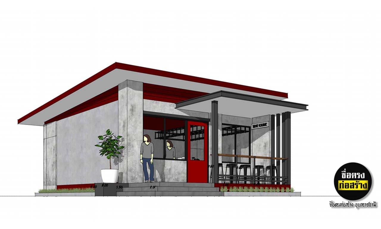 P-187-แบบบ้านลอฟท์ แบบร้านคาเฟ่ ลอฟท์ปูนเปลือย บ้านสวยดูฟรี
