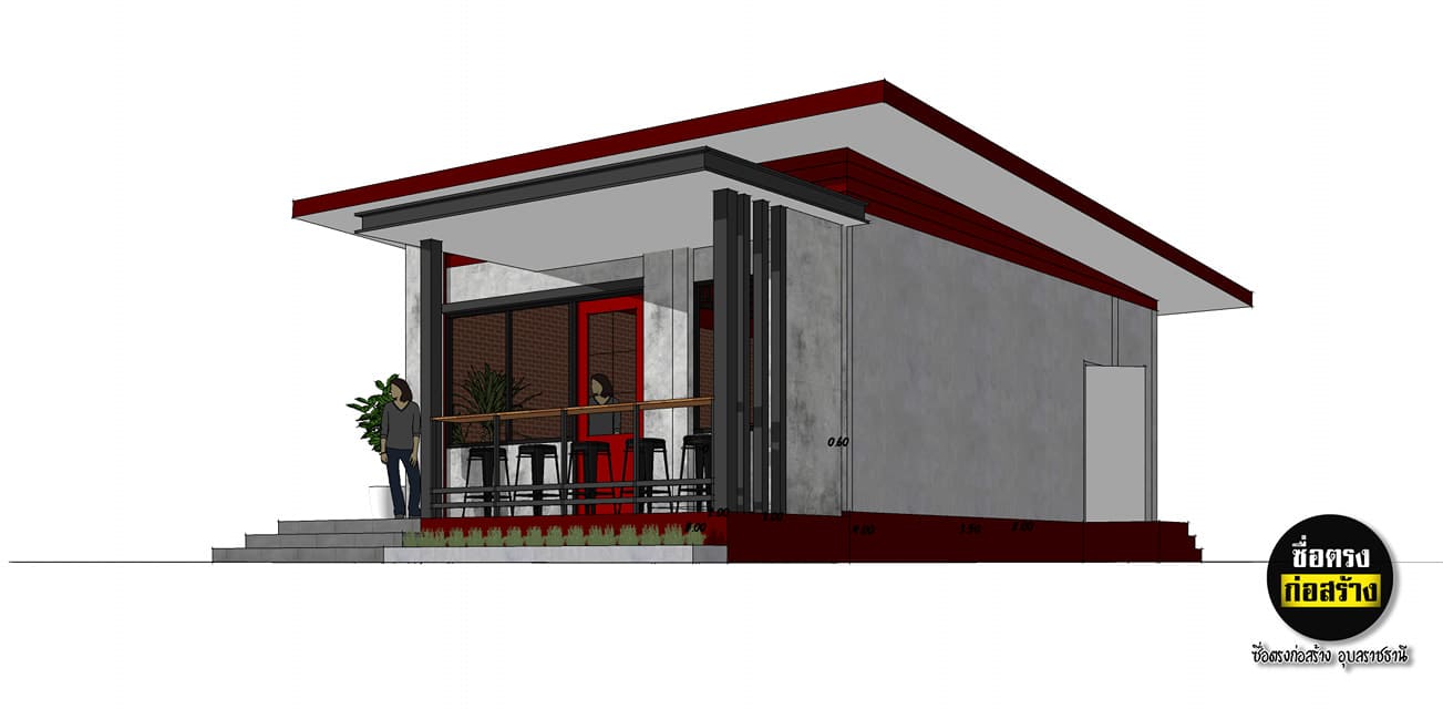 P-187-แบบบ้านลอฟท์ แบบร้านคาเฟ่ ลอฟท์ปูนเปลือย บ้านสวยดูฟรี