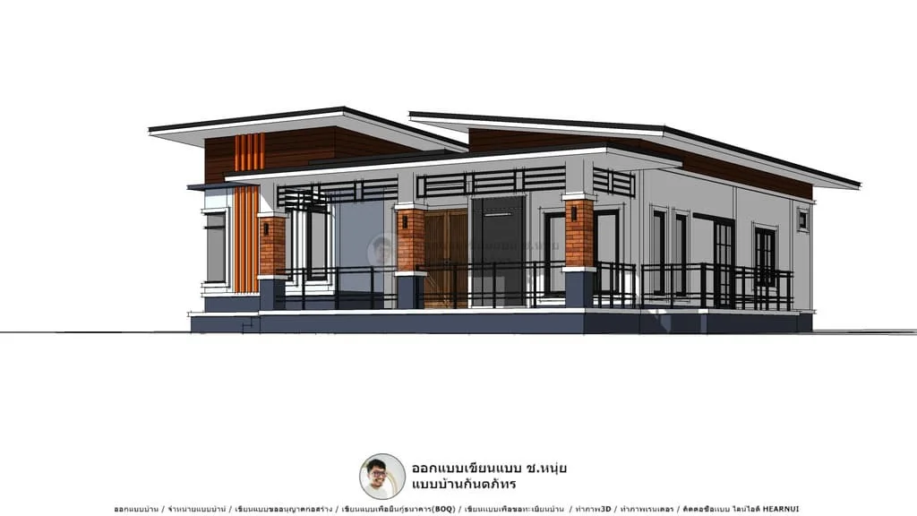 แบบบ้านโมเดิร์น-P-578 แบบบ้านัสมัยใหม่ แบบบ้านทันสมัย บ้านดูฟรี