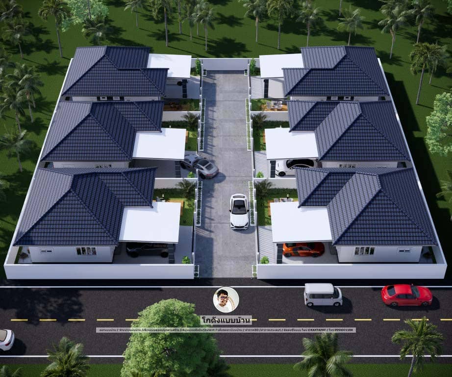 U-009-แบบบ้านโครงการ แบบบ้านปั้นหยา บ้านสมัยใหม่น่าอยู่