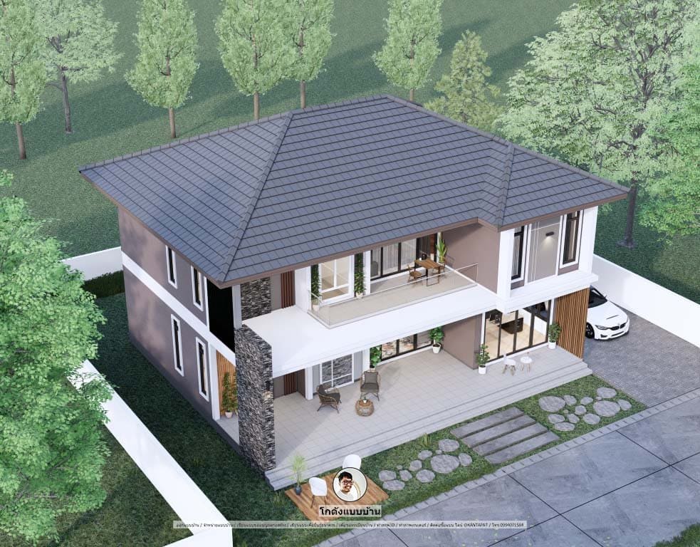 บ้านคอนเทมโพรารี่-P-831 แบบบ้านในอนาคต บ้านสวยสมัยใหม่ดูฟรี