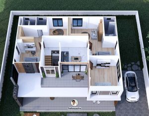 บ้านคอนเทมโพรารี่-P-831 แบบบ้านในอนาคต บ้านสวยสมัยใหม่ดูฟรี