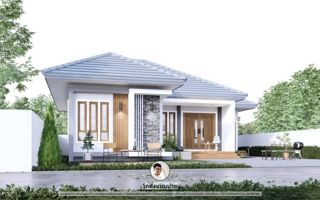 บ้านปั้นหยา-P-1178 ชั้นเดียวคอนเทมโพรารี่ 4 ห้องนอน