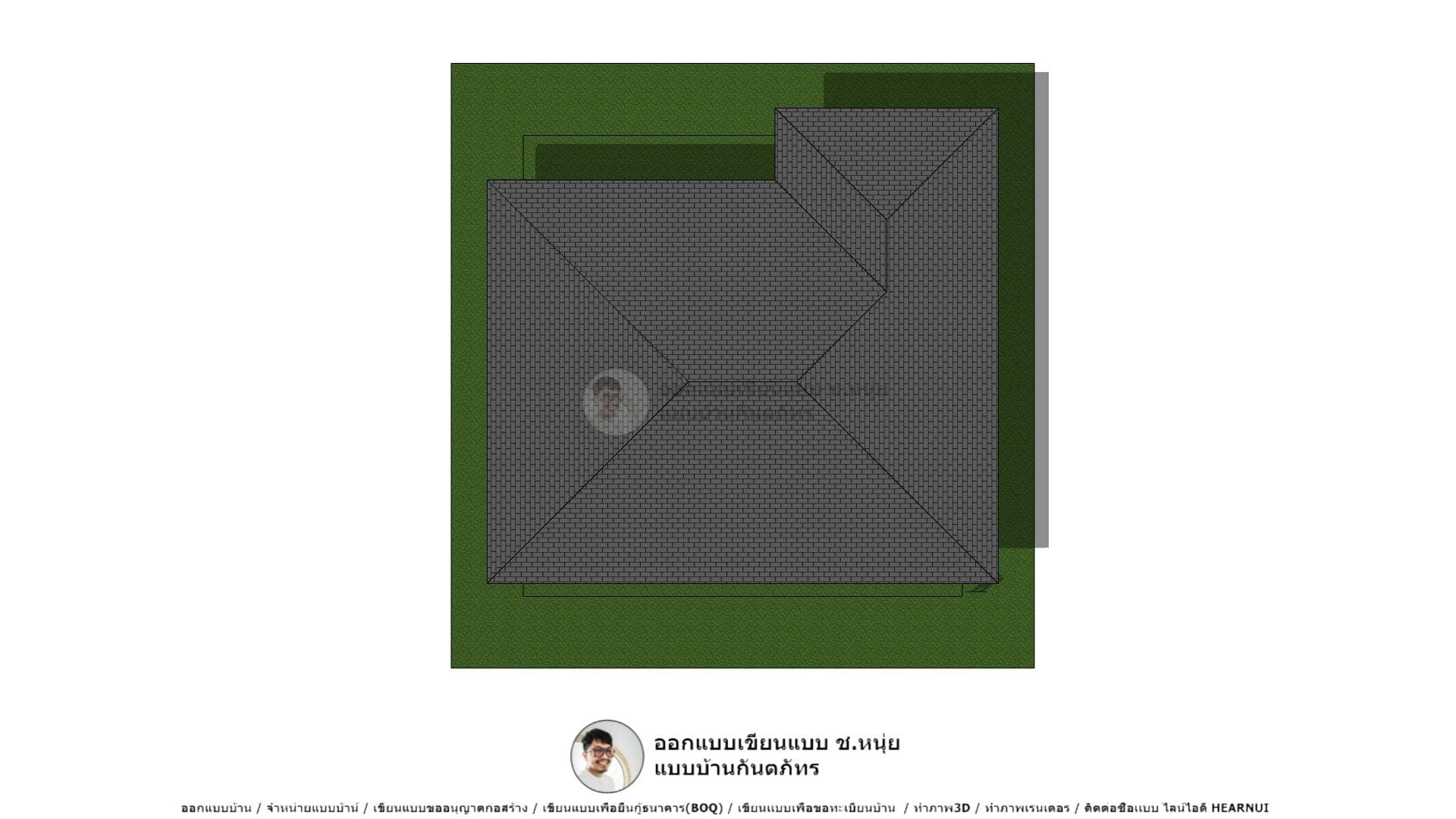 P-789-แบบบ้านยอดฮิต บ้านร้านค้าทรงปั้นหยา รับเขียนแบบบ้าน ออกแบบฟรี