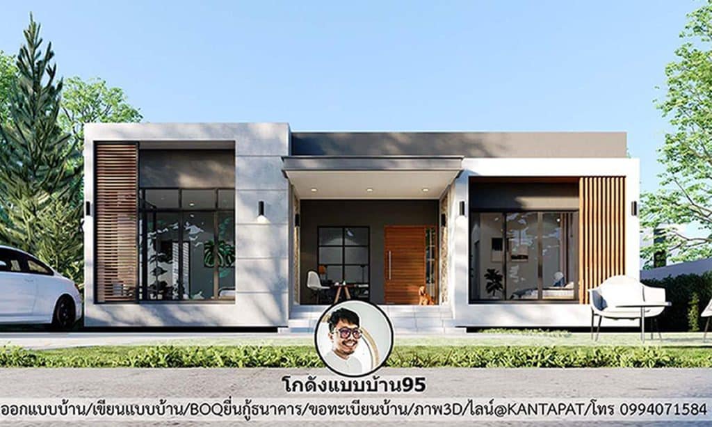 รับออกแบบบ้านโมเดิร์น P-1775 บ้านชั้นครึ่ง 3 ห้องนอน 3 ห้องน้ำ