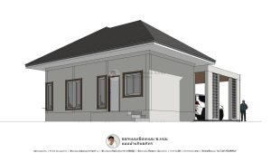 บ้านคอนเทมโพรารี่สไตล์มูจิ-P-1159 บ้านสมัยใหม่ แบบบ้าน3มิติ