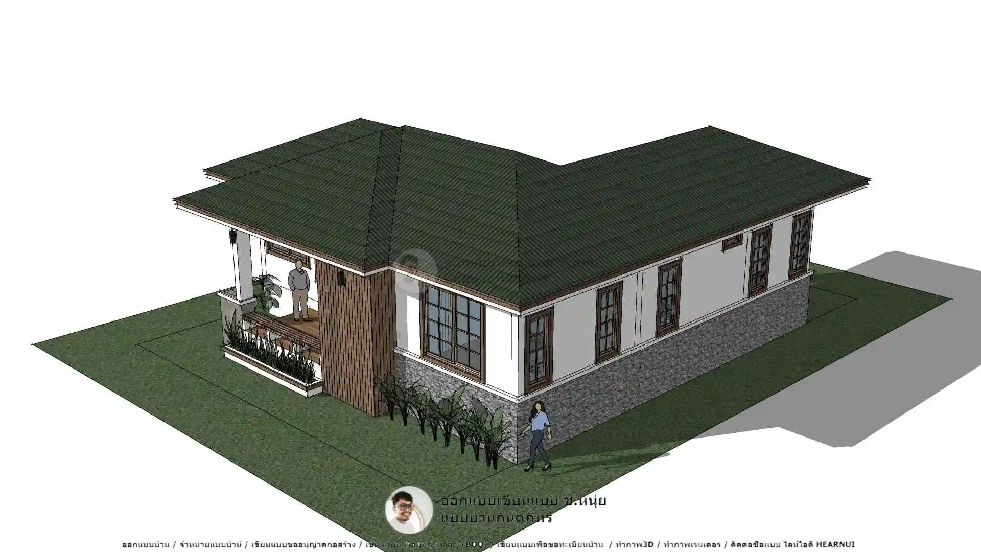 P-1198-แบบบ้านปั้นหยา บ้านยอดนิยม บ้านสวยดีไซน์ยอดเยี่ยม