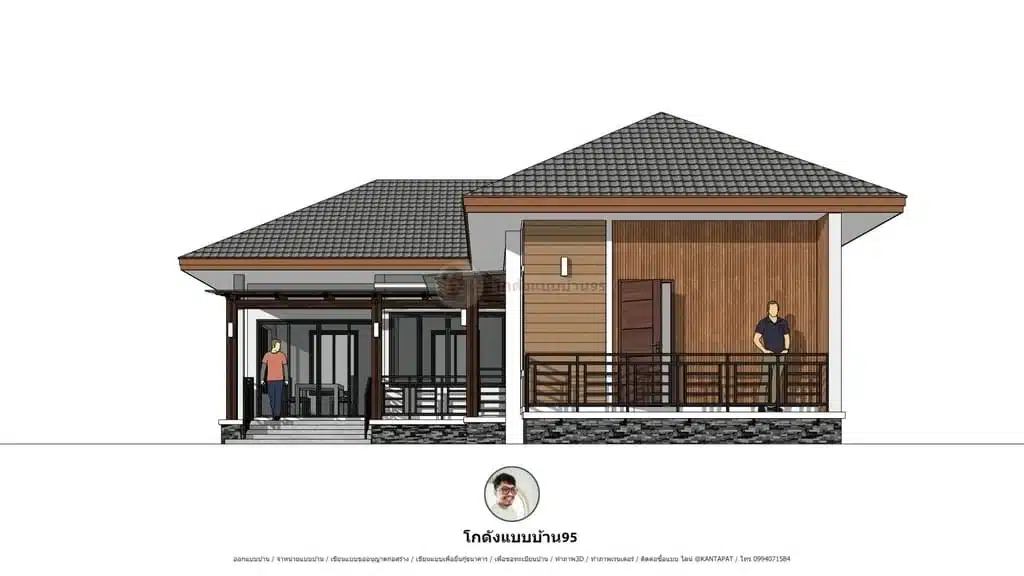 S-044-บ้านคอนเทมโพรารี่ บ้านทันสมัย แบบบ้านยอดนิยม บ้านดูฟรี