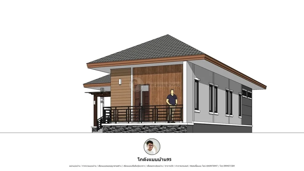 S-044-บ้านคอนเทมโพรารี่ บ้านทันสมัย แบบบ้านยอดนิยม บ้านดูฟรี