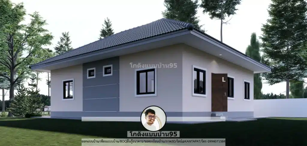 แบบบ้านปั้นหยา-S-072 บ้านเดี่ยวฟังก์ชั่นครบ พร้อมโรงจอดรถในตัว