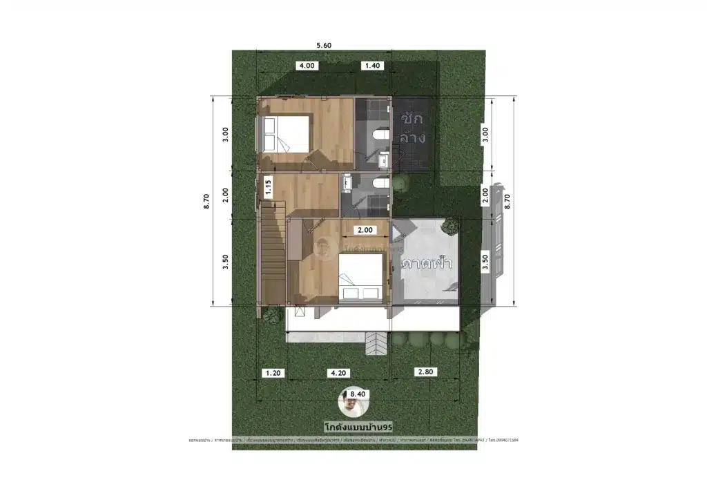 รับออกแบบบ้านมินิมอล-P-1691 บ้านนอร์ดิกตกแต่งงานไม้ กระจกทรงกลม