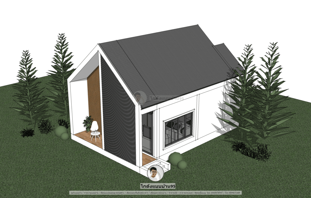 แบบบ้านนอร์ดิก P-2177 ดีไซน์บ้านสวยทัยสมัยมีเอกลักษณ์
