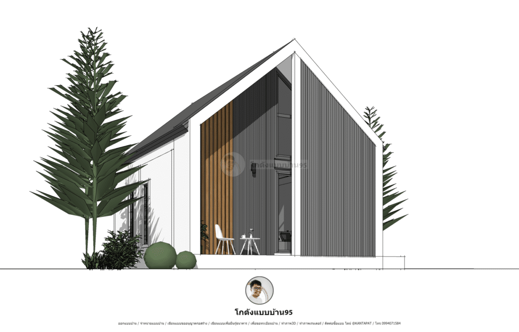 แบบบ้านนอร์ดิก P-2177 ดีไซน์บ้านสวยทัยสมัยมีเอกลักษณ์