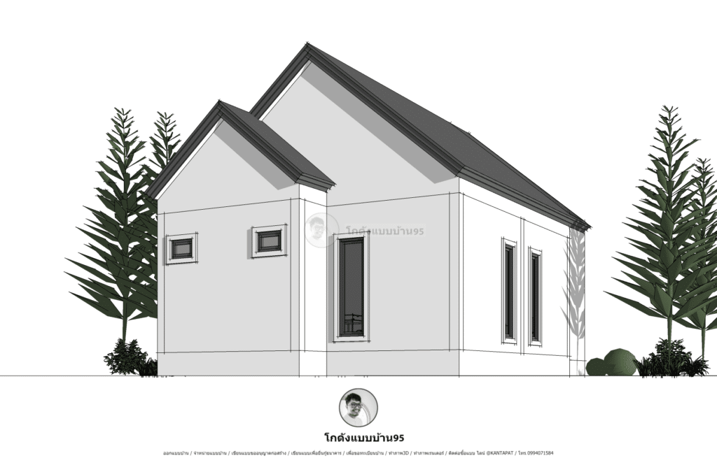 แบบบ้านนอร์ดิก P-2177 ดีไซน์บ้านสวยทัยสมัยมีเอกลักษณ์