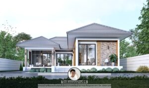 บ้านทรงปั้นหยา P-2312 แบบบ้านสวย ๆ สไตล์คอนเทมโพรารี่ 246 ตร.ม.