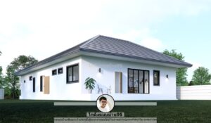 บ้านทรงปั้นหยา P-2312 แบบบ้านสวย ๆ สไตล์คอนเทมโพรารี่ 246 ตร.ม.