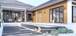 บ้านทรงปั้นหยา P-2312 แบบบ้านสวย ๆ สไตล์คอนเทมโพรารี่ 246 ตร.ม.